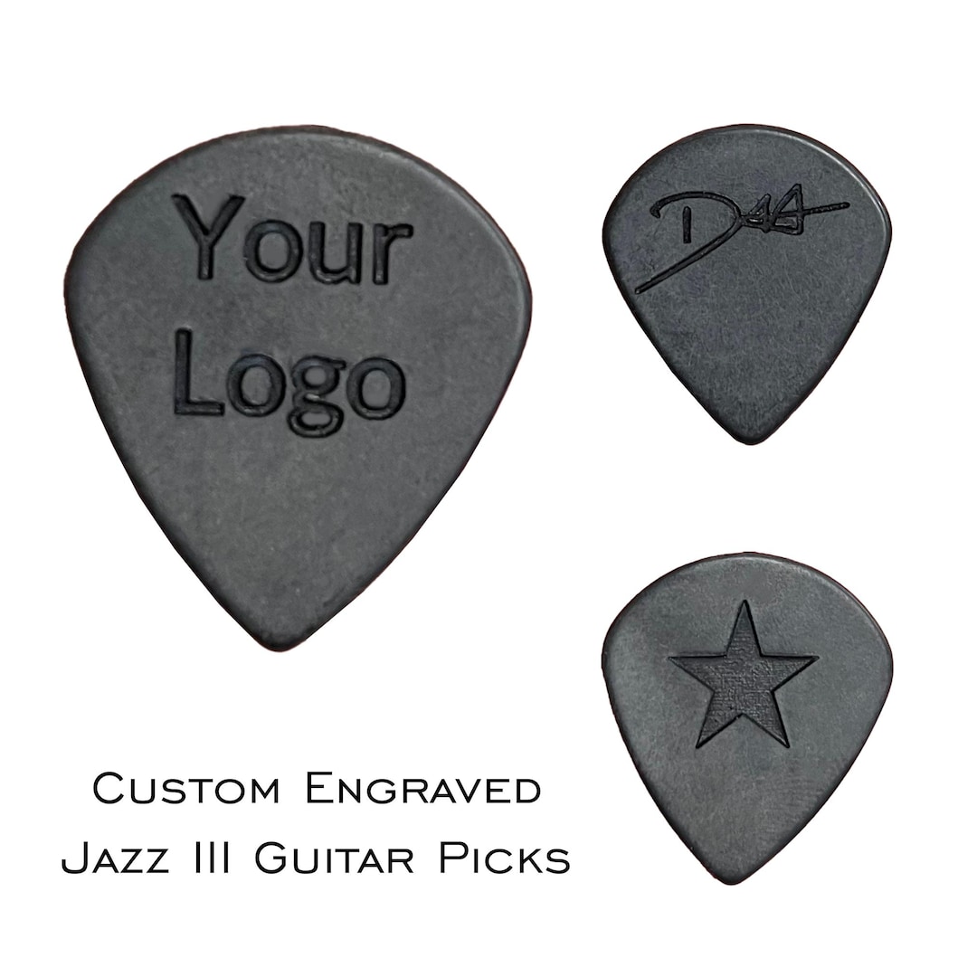 10x Custom Personalised Jazz III Guitar Pick Plectrum Engraved, Gift ...