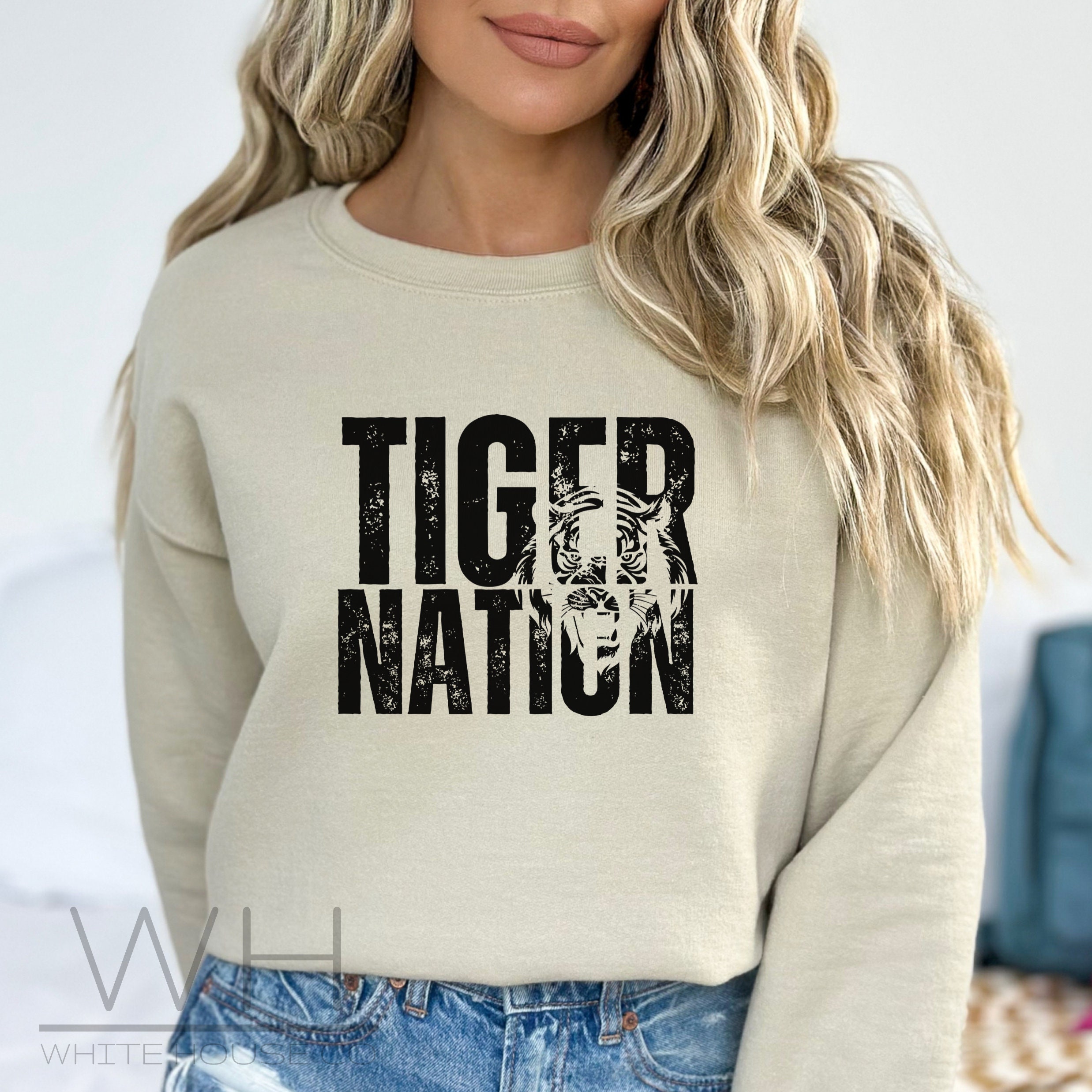 Tiger Nation PNG, Tiger File, Tiger Mascot, Go Tigers File, Retro ...