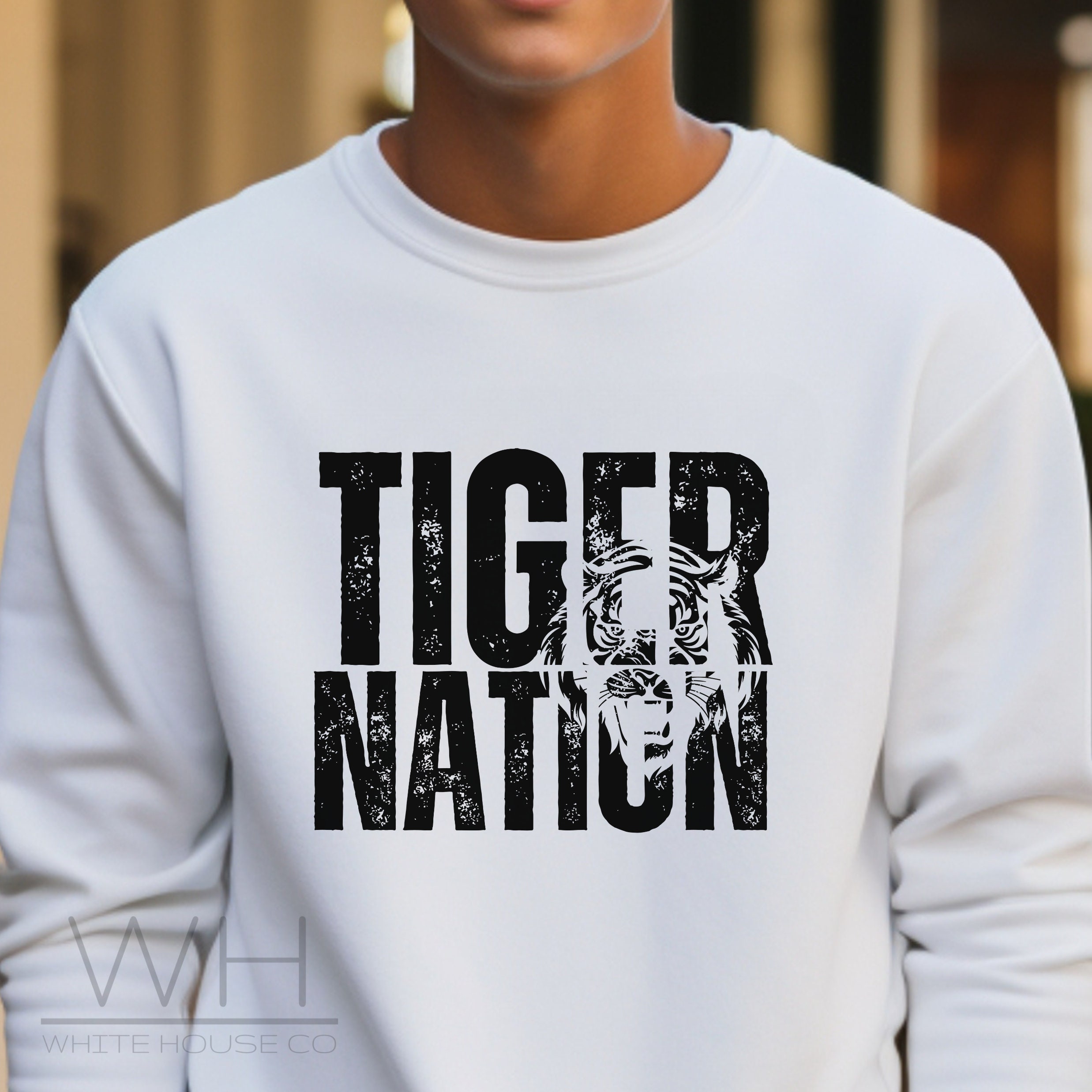 Tiger Nation PNG, Tiger File, Tiger Mascot, Go Tigers File, Retro ...