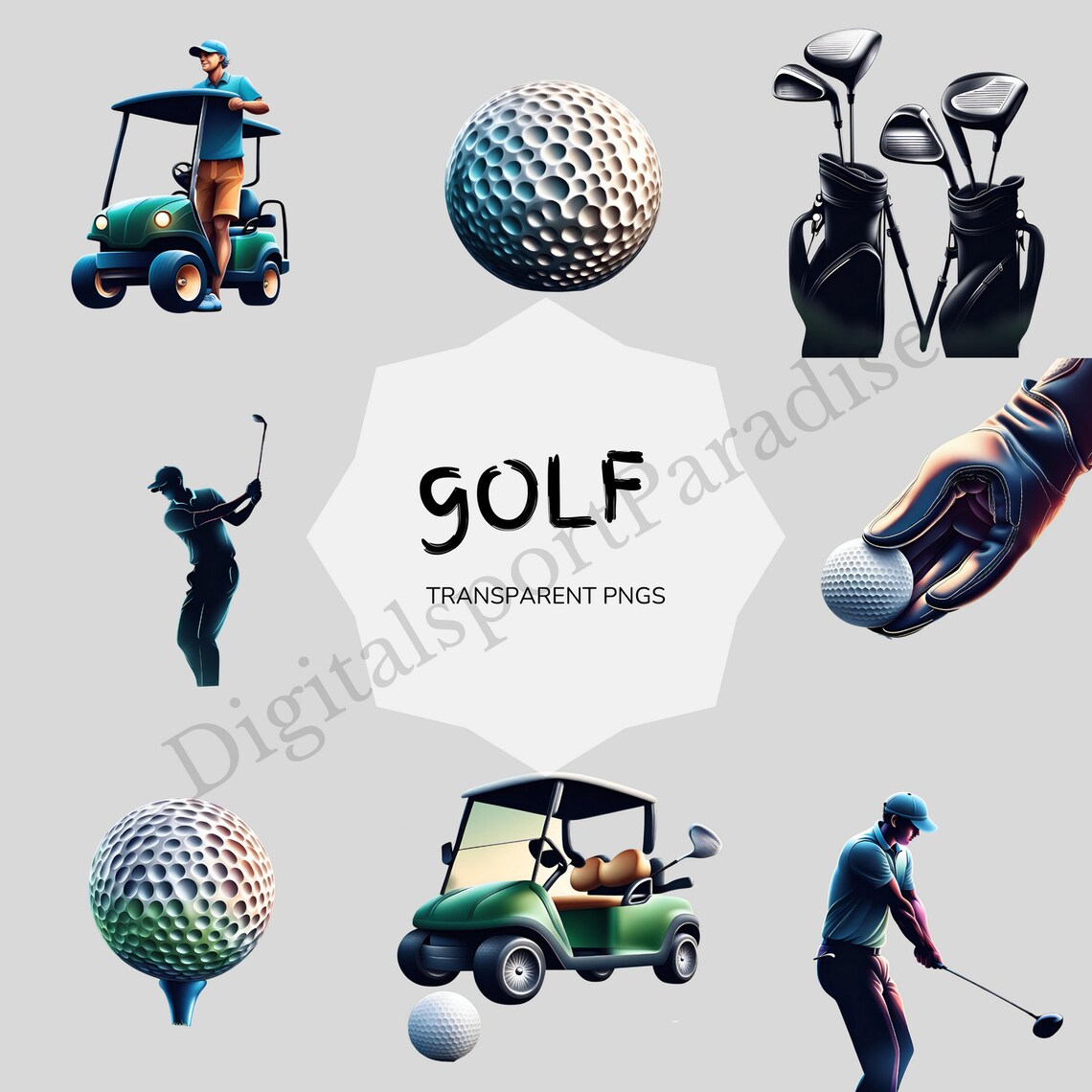 Sports Clipart, Golf Clipart, Golf Bag, Golf Club Png, Golf Ball PNG ...