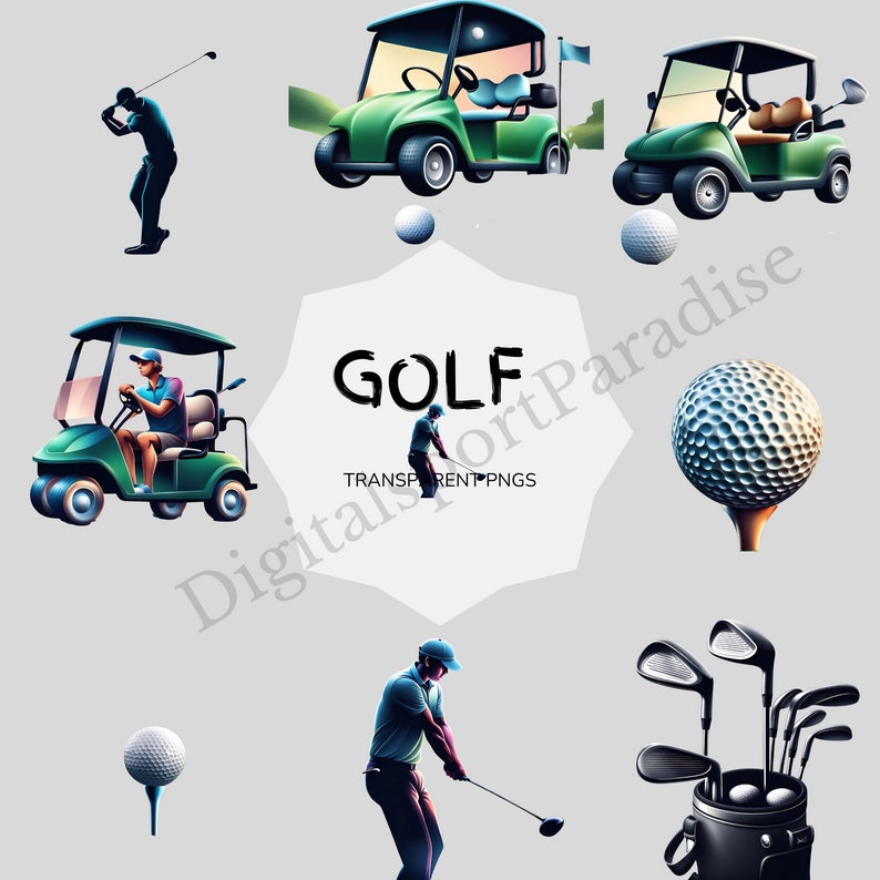 Sports Clipart, Golf Clipart, Golf Bag, Golf Club Png, Golf Ball PNG ...