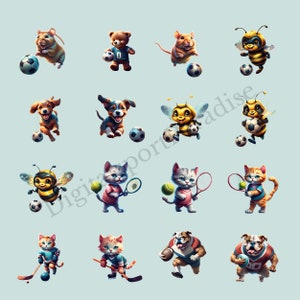 Soccer Ball Clip Art, Sports Clipart, Animal Sports Clipart, Sports ...