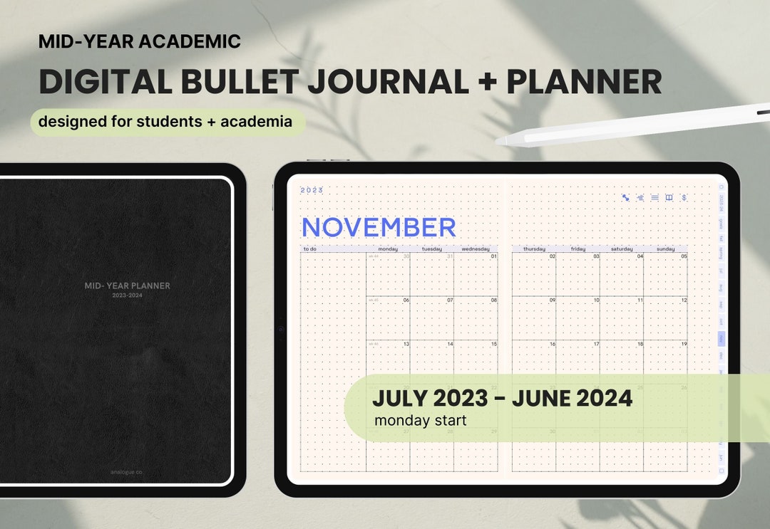 Mid-year Academic Digital Bullet Journal | iPad Planner | Digital ...