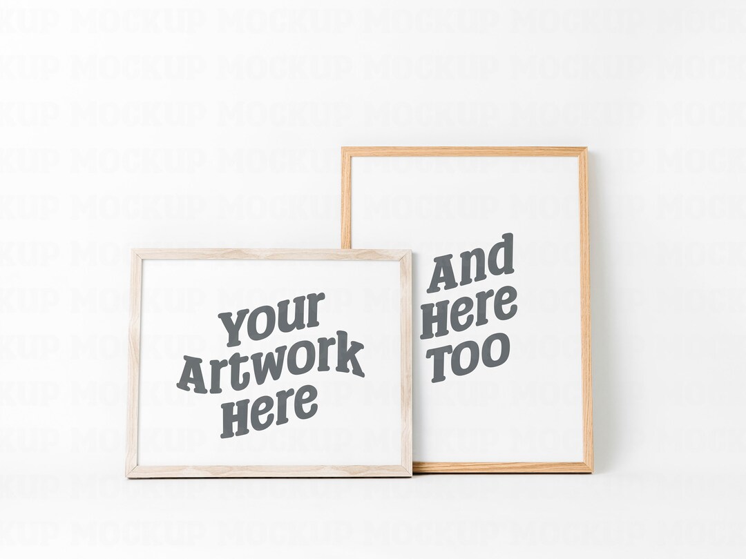 Picture Frames Mockup | Wood Frame Mockup | Digital Frame Mockup | Art ...