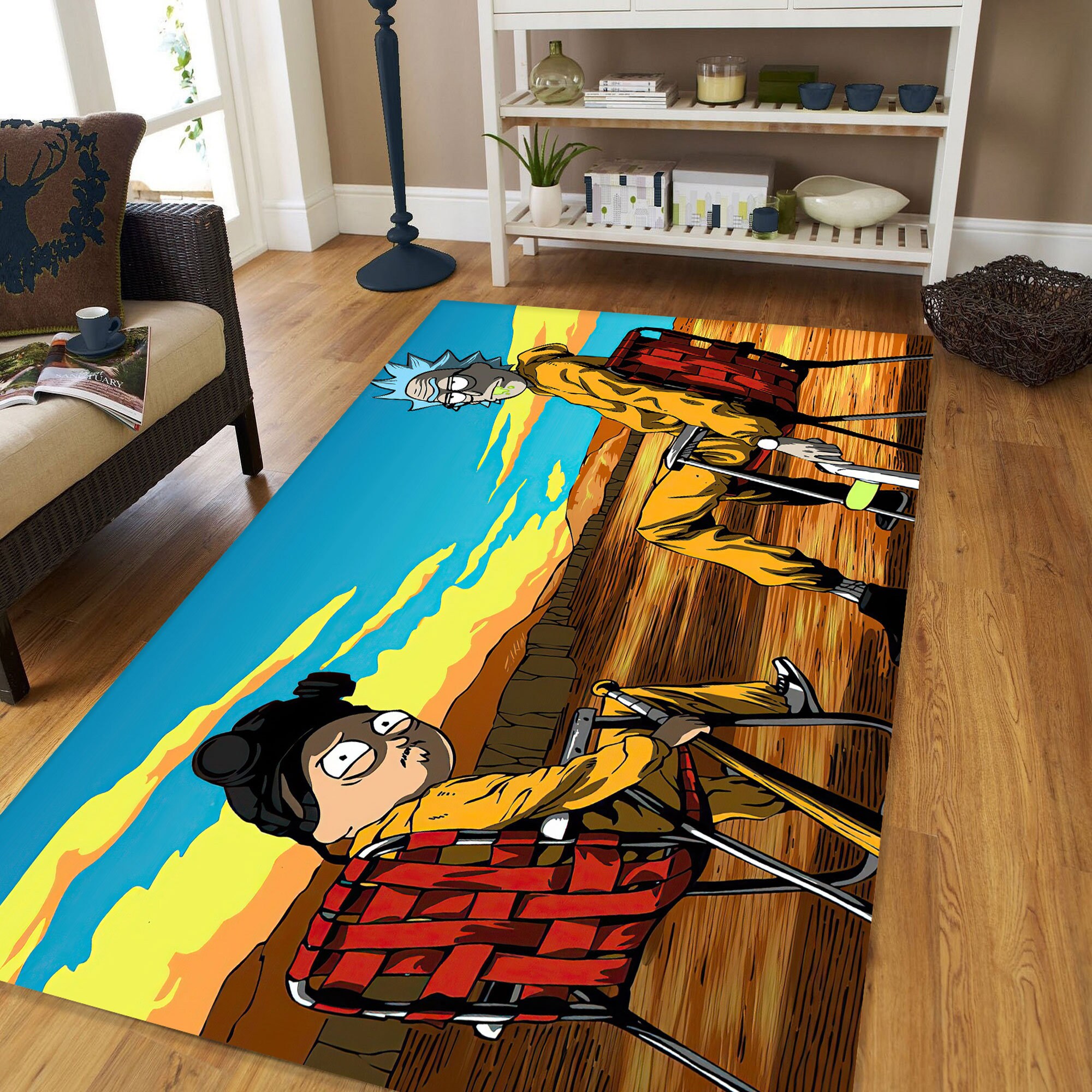Rick and Morty Rug, Popular TV Series Rug, Rick and Morty Artwork, Home ...