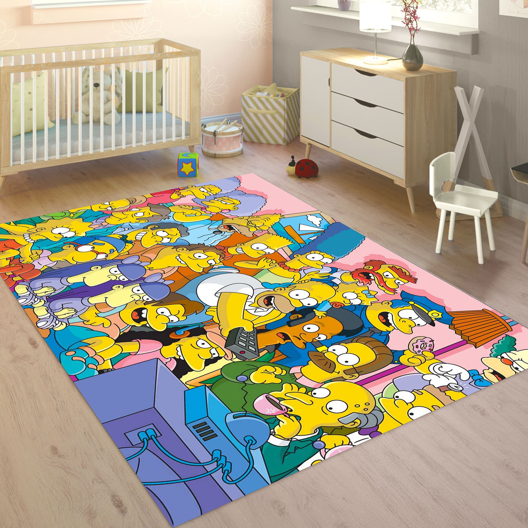 The Simpsons Rug the Simpsons Characters Adult Cartoon Rug - Etsy