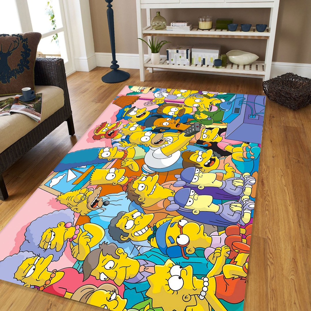 The Simpsons Rug, the Simpsons Characters, Adult Cartoon Rug, , Home ...