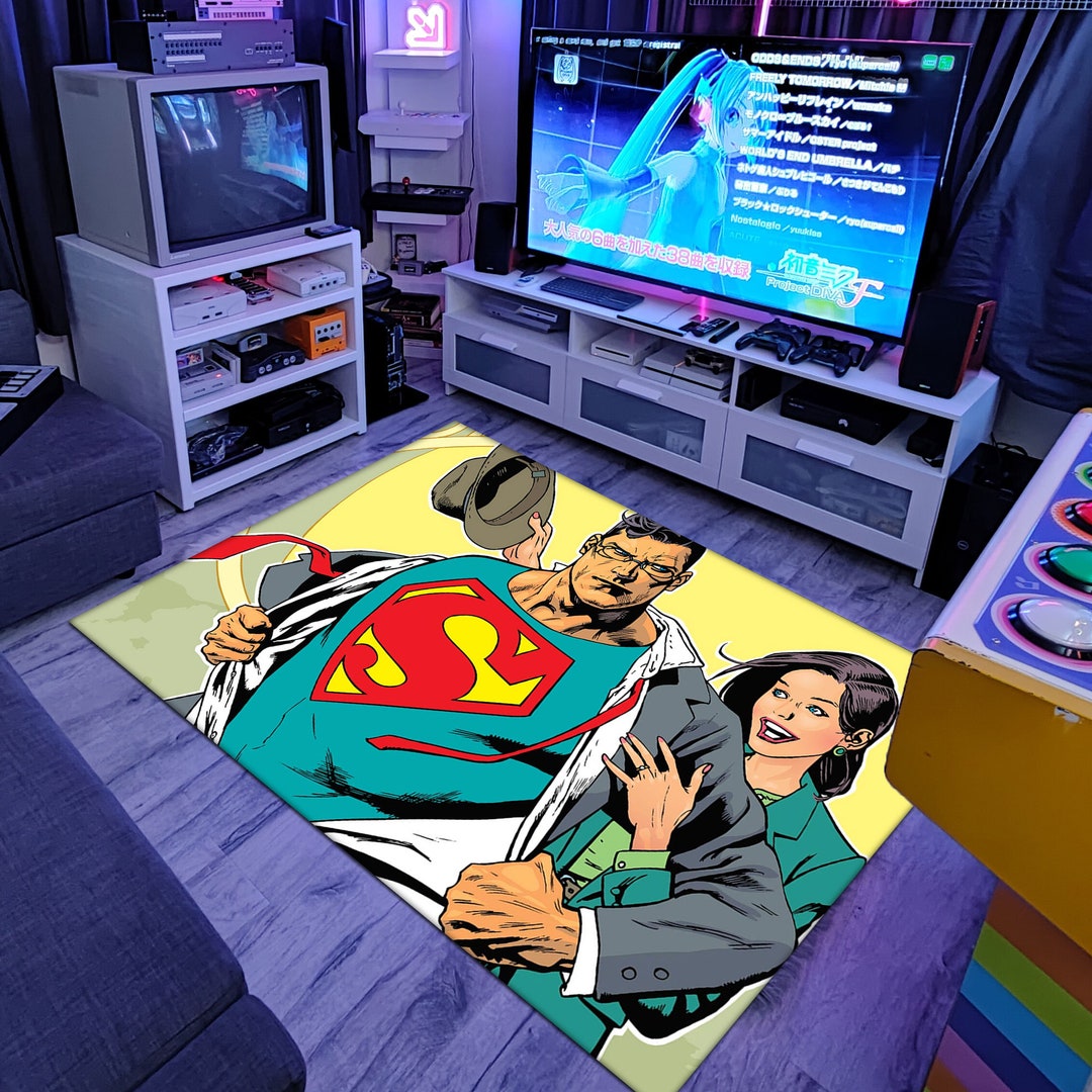 Super Hero Rug, Comic Cartoon Characters, Fantastic Rug, , Home Decor ...