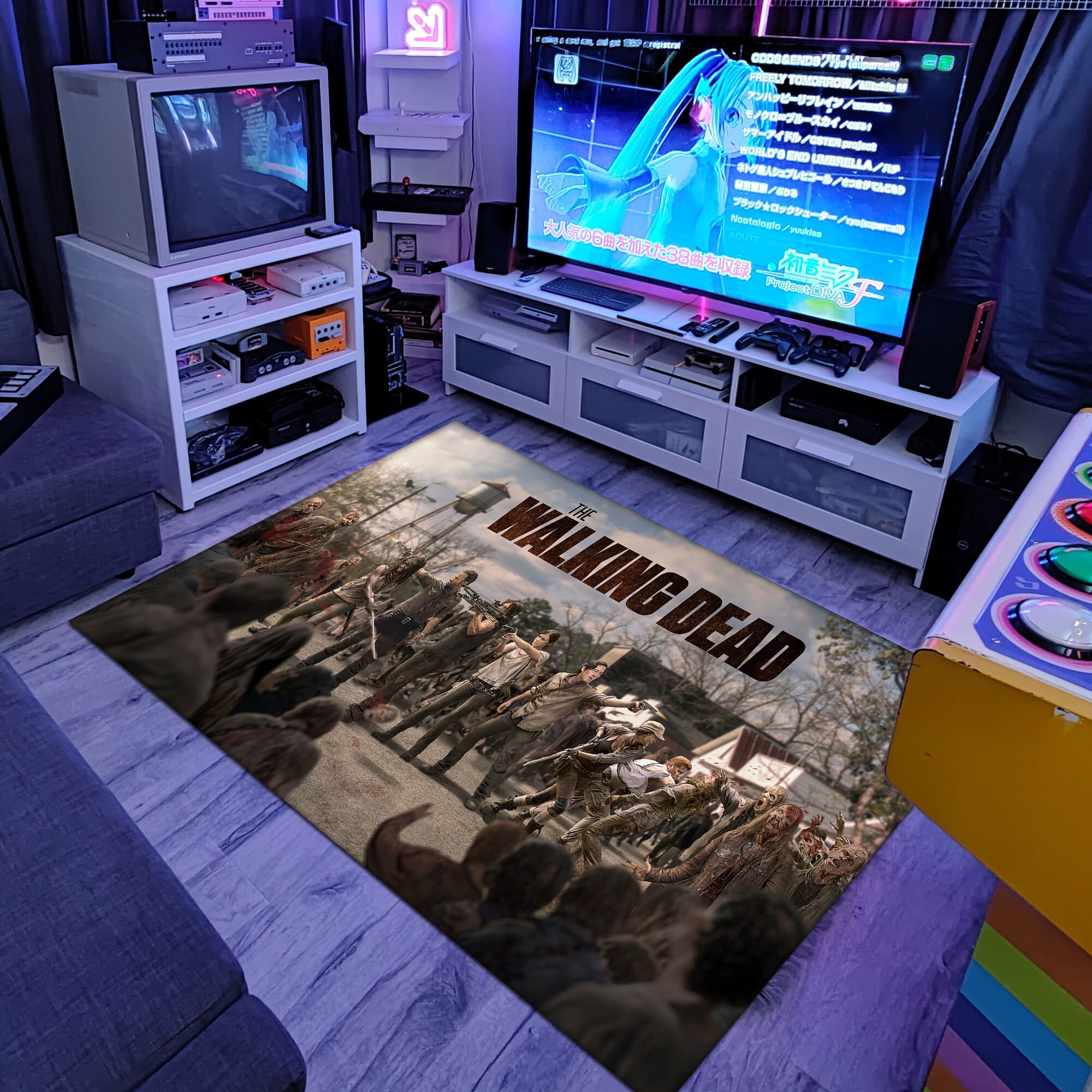 The Walking Dead Rug, Rick Grimes, the Walking Dead Artwork, TV Series ...