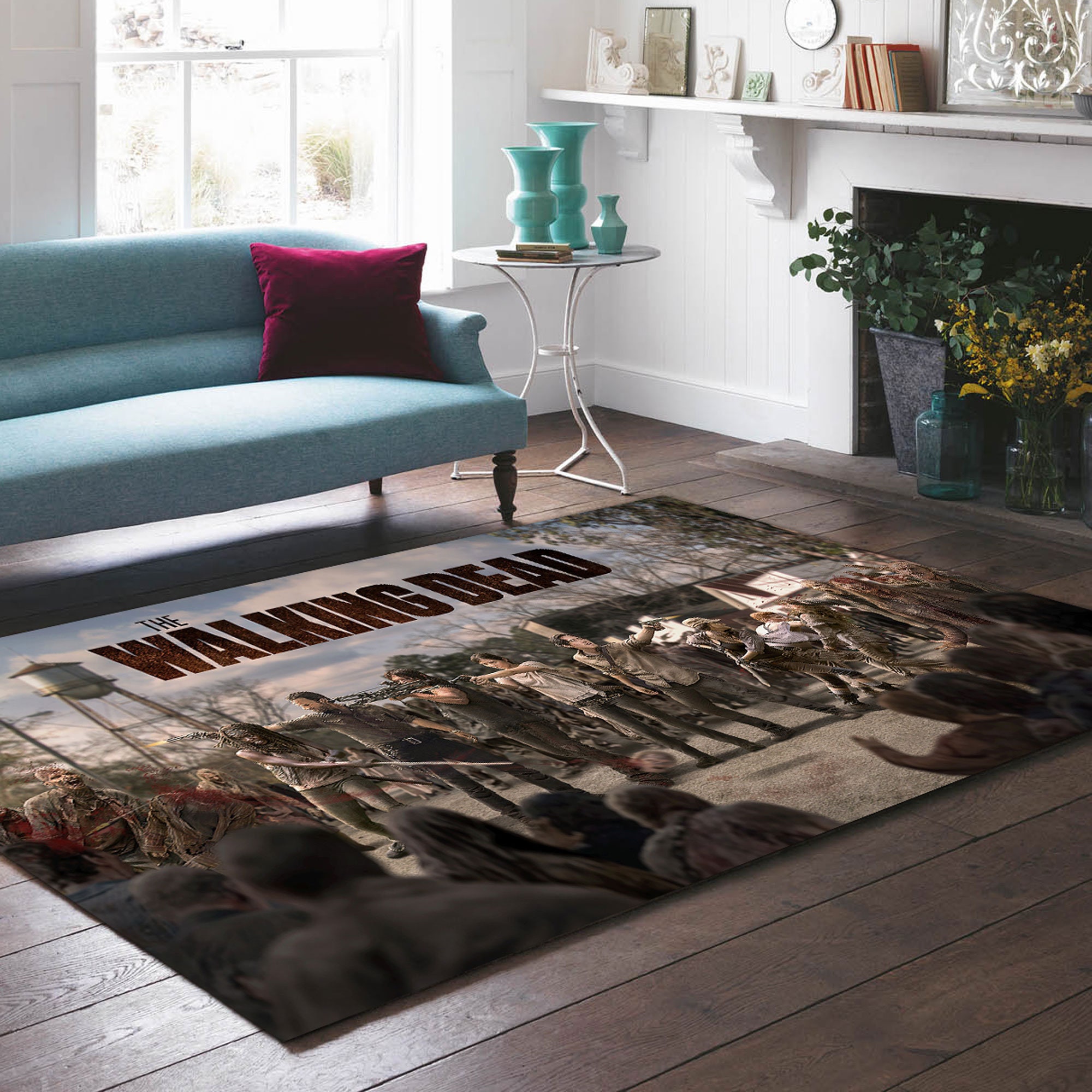 The Walking Dead Rug, Rick Grimes, the Walking Dead Artwork, TV Series ...