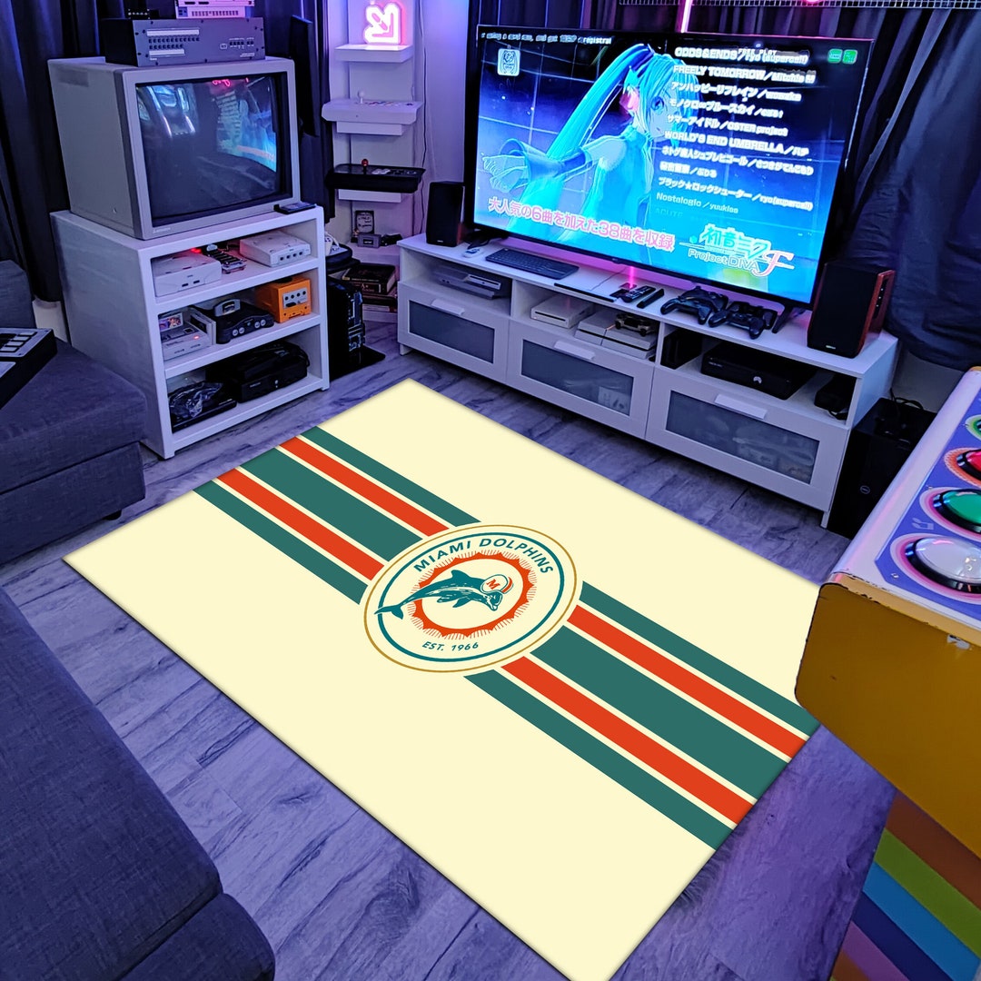 NFL Rug, Miami Dolphins Rug, American Football Rug, Christmas Gift Rug ...