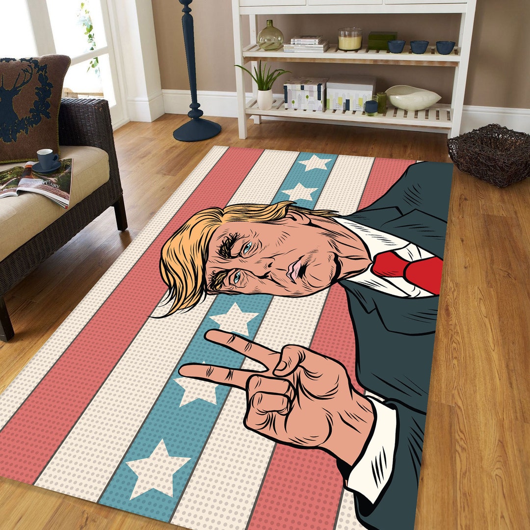 Donald Trump Rug, Trump 2024, US Elections, Donalp Trump Artwork ...