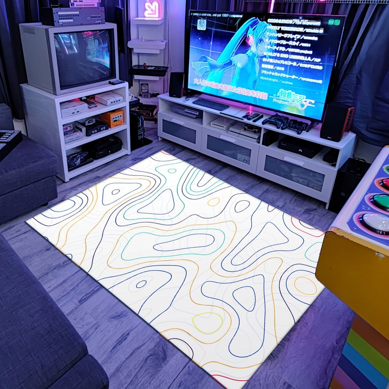 Topography Rug Geographical Map Rug Minimalist Rug Home - Etsy