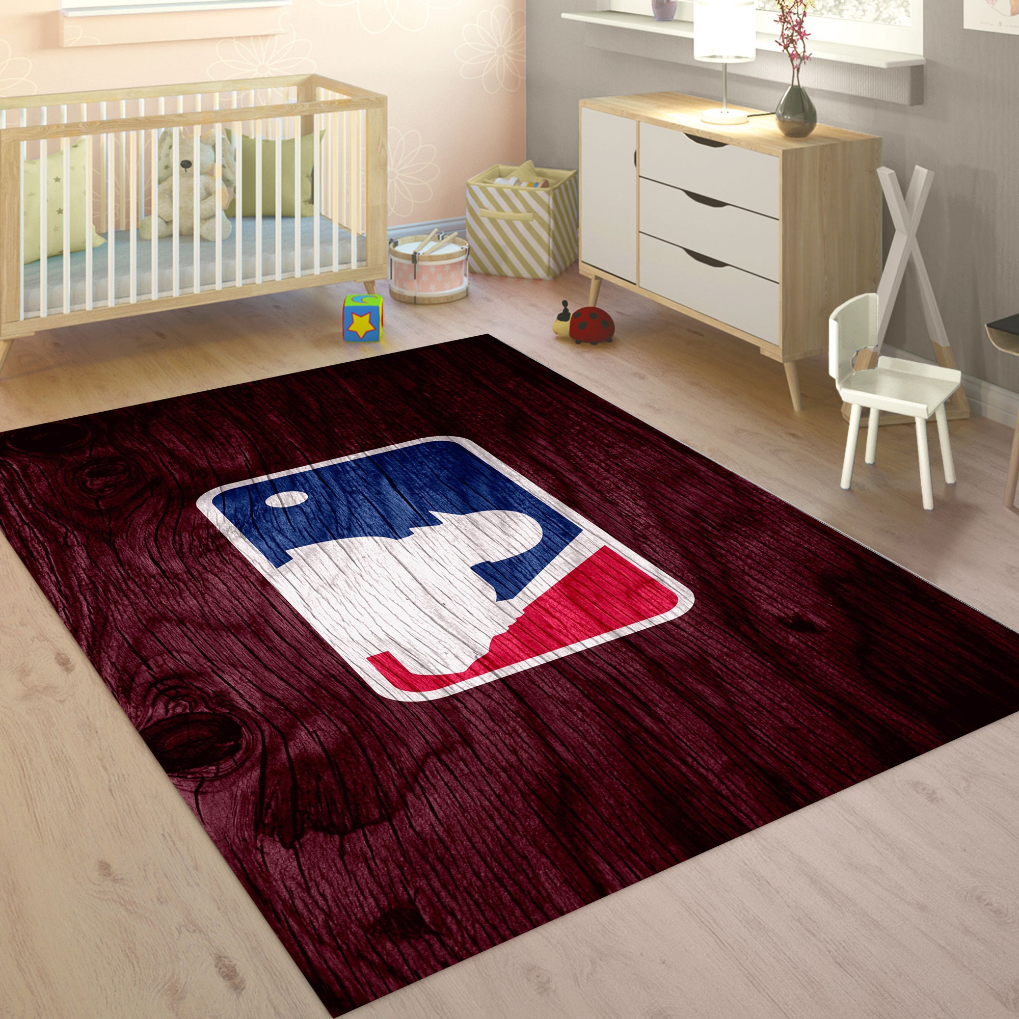 American Baseball Rug, MLB Rug, Baseball Rug, Sports Rug, Christmas ...