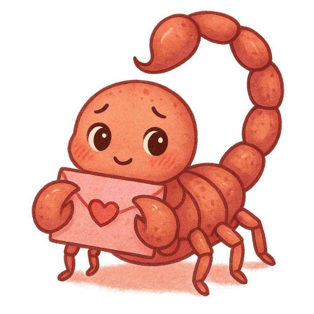 5X Funny Cartoon Scorpion Sticker Watercolor Funny Scorpion Sticker ...