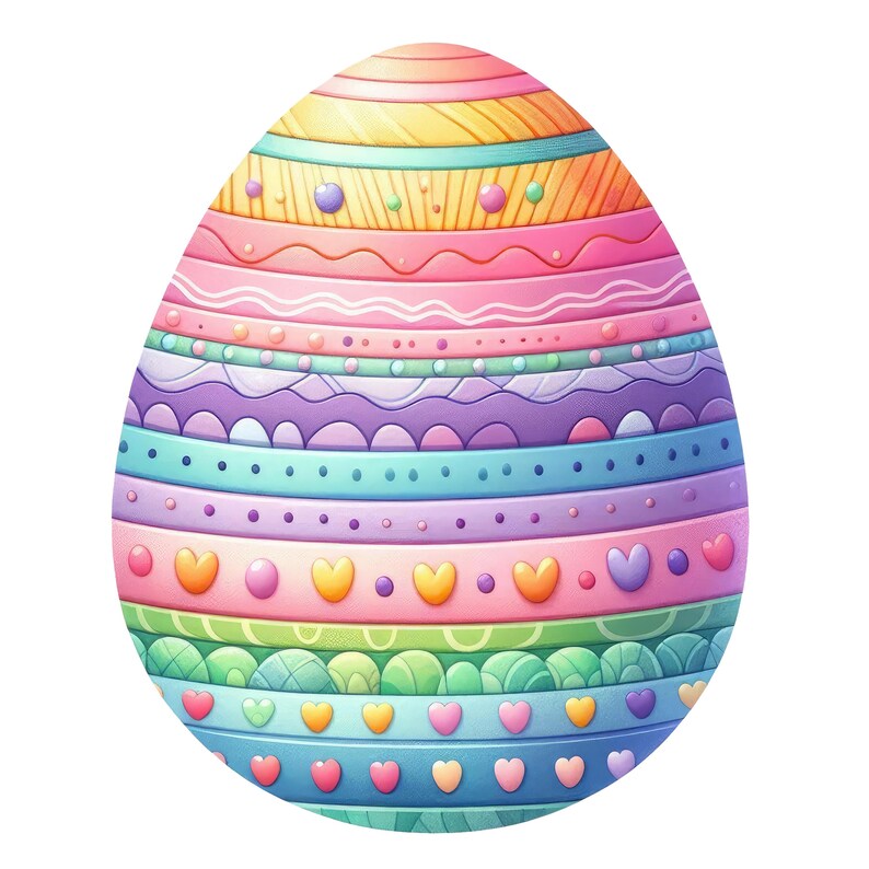 4x Watercolor Easter Egg Stickers, 4 Different Designs | Cute Easter ...