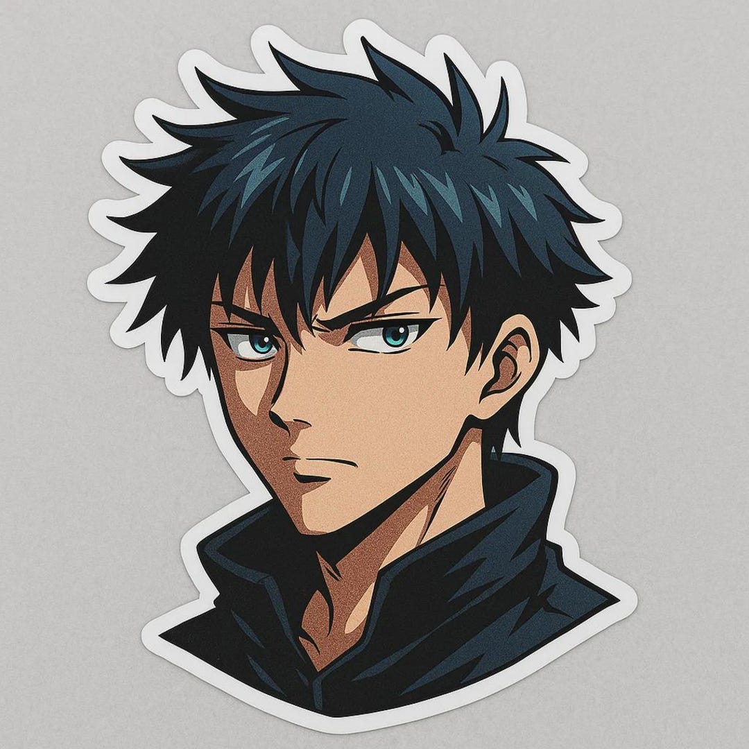 Cool Anime Boy Face Sticker Car Sticker Attention! Shipping in a Folded ...