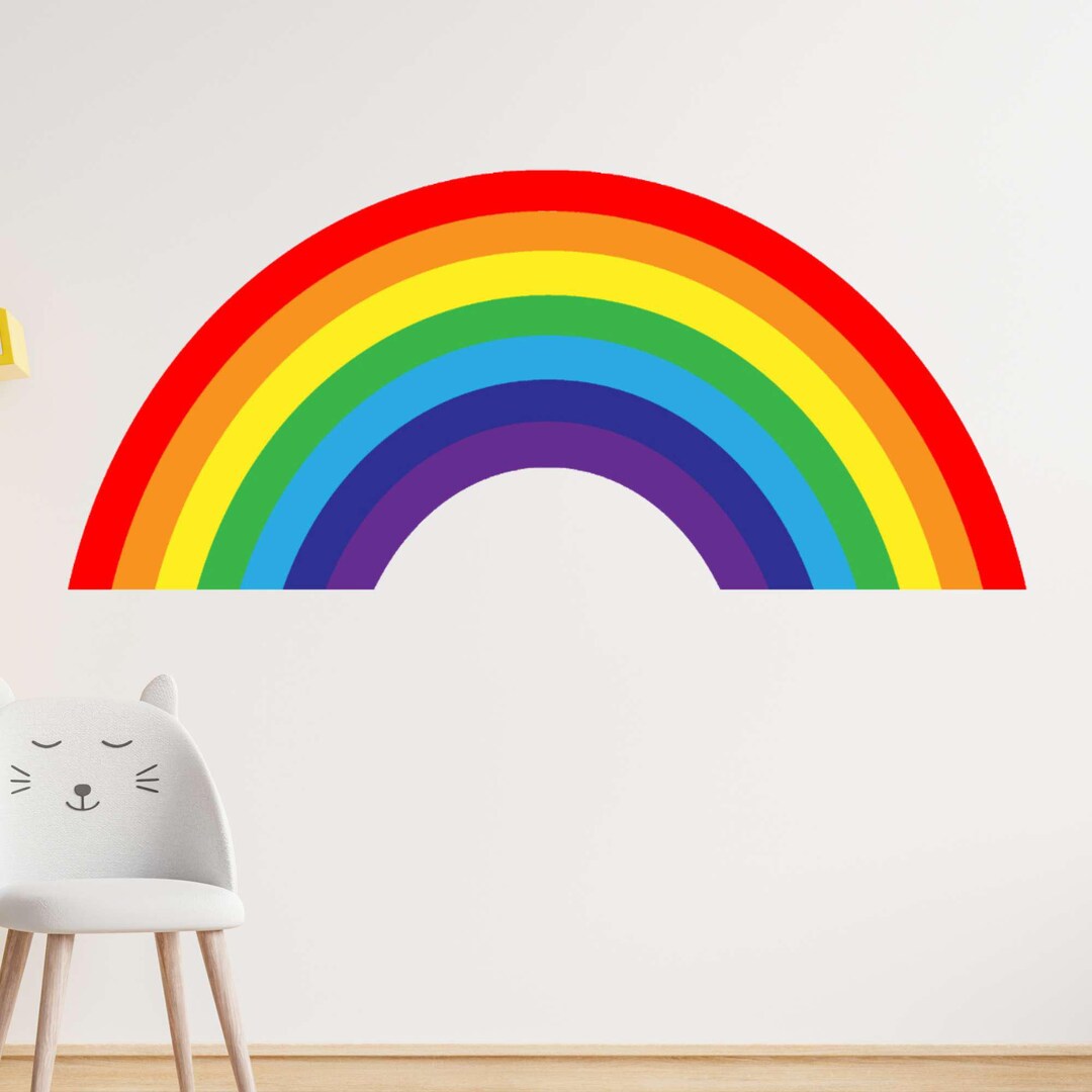 Colorful Rainbow Sticker – Semicircle Wall Sticker & Car Sticker for ...