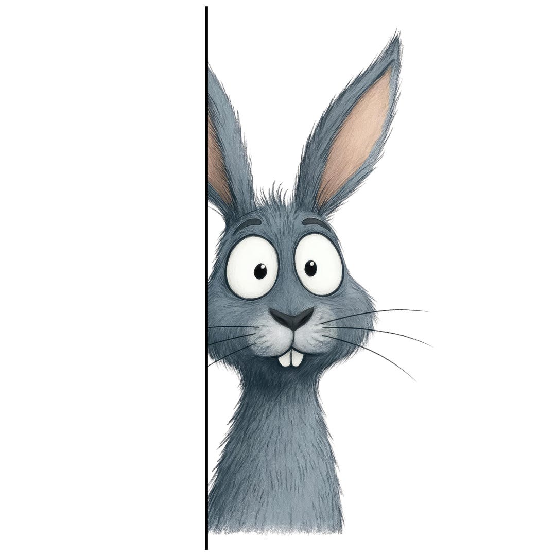 2x Funny Bunny Stickers – Cute Cartoon Rabbit With Big Ears as a Car ...