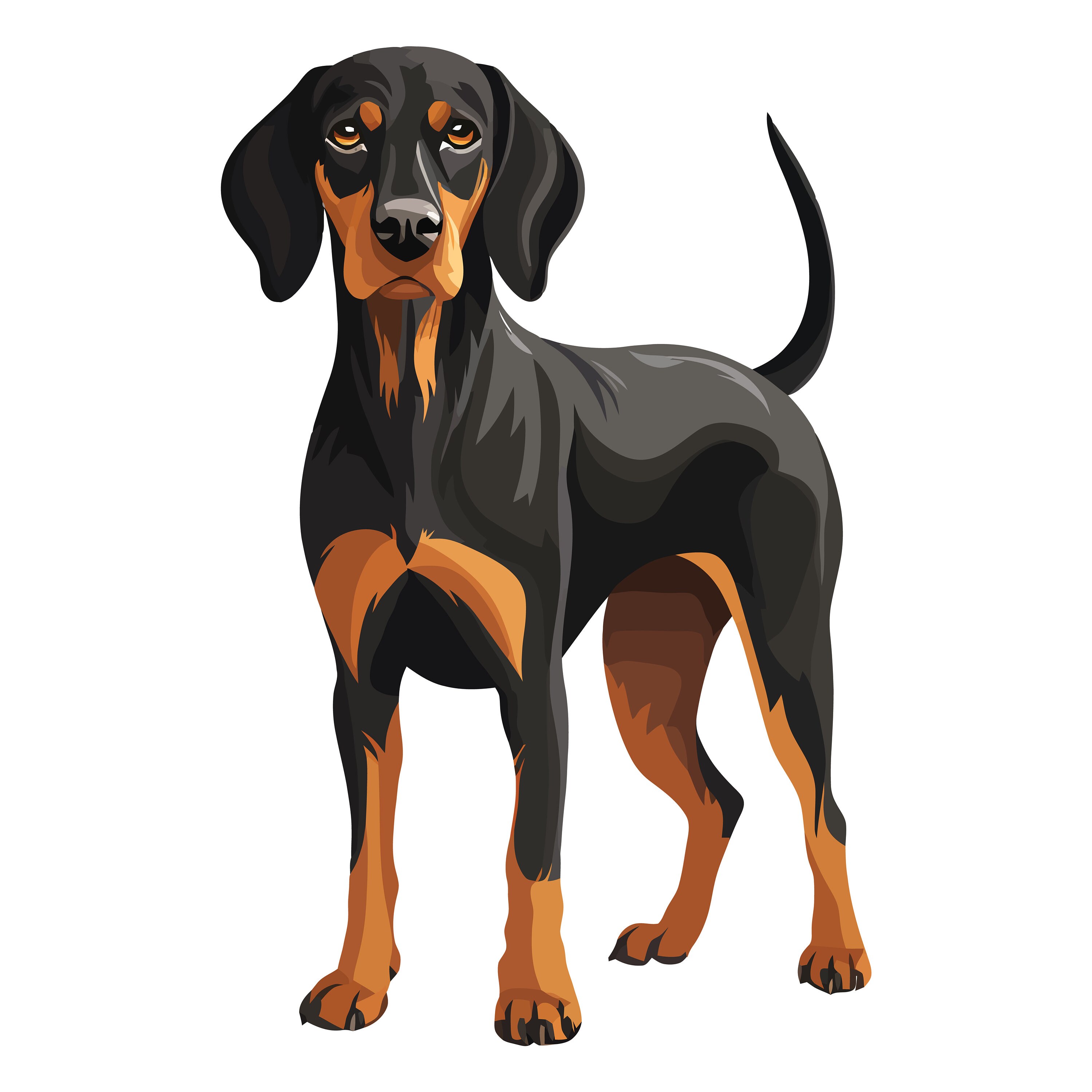Black and Tan Coonhound Car Decal Dog Sticker - Etsy