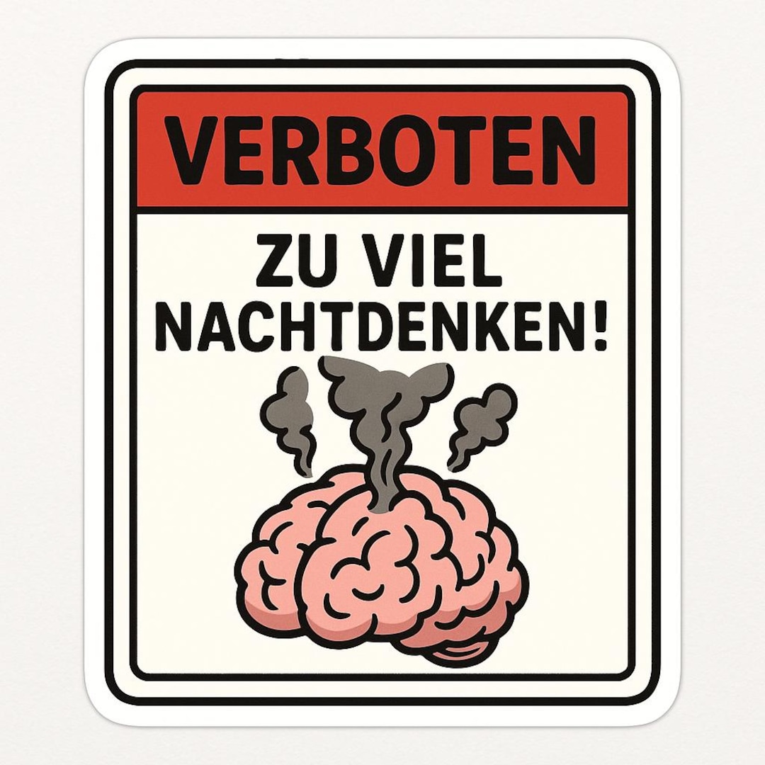 3X Forbidden: Thinking Too Much! Sticker – Funny Car Sticker ...