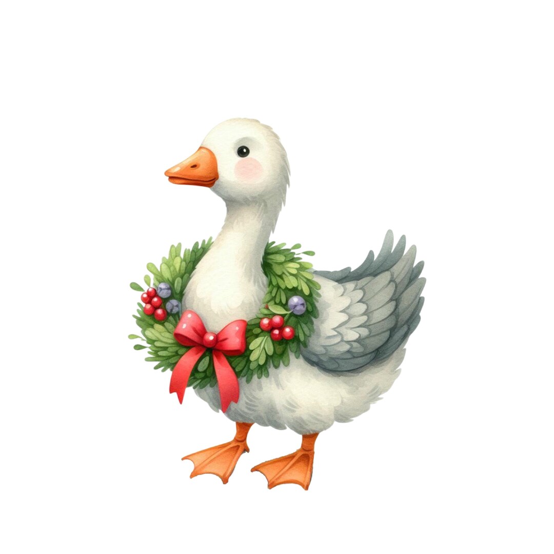 5X Christmas Crazy Goose Funny Silly Goose Cartoon Stickers Perfect ...