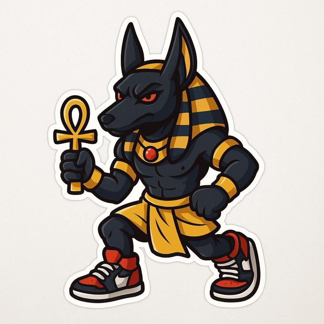 Sticker Anubis With Sneakers Car Sticker Weatherproof Outdoor Vinyl ...