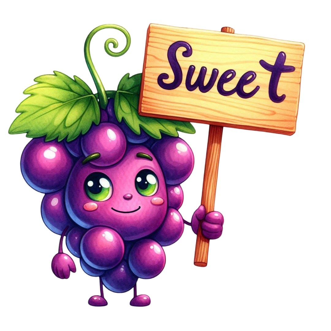 5X Watercolor Grape Stickers Watercolor Grape Stickers Wine Decoration ...