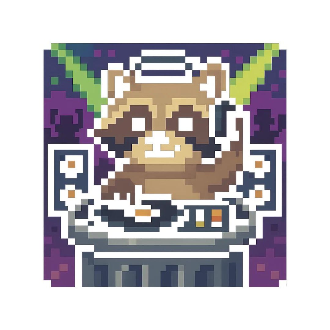 Raccoon as DJ in Trash Can Disco – Funny Car Sticker – Weatherproof ...