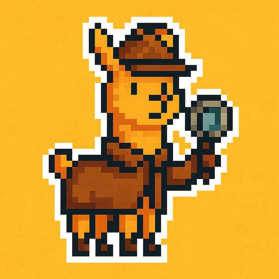 Lama as a Detective With Magnifying Glass & Hat – Funny Car Sticker ...