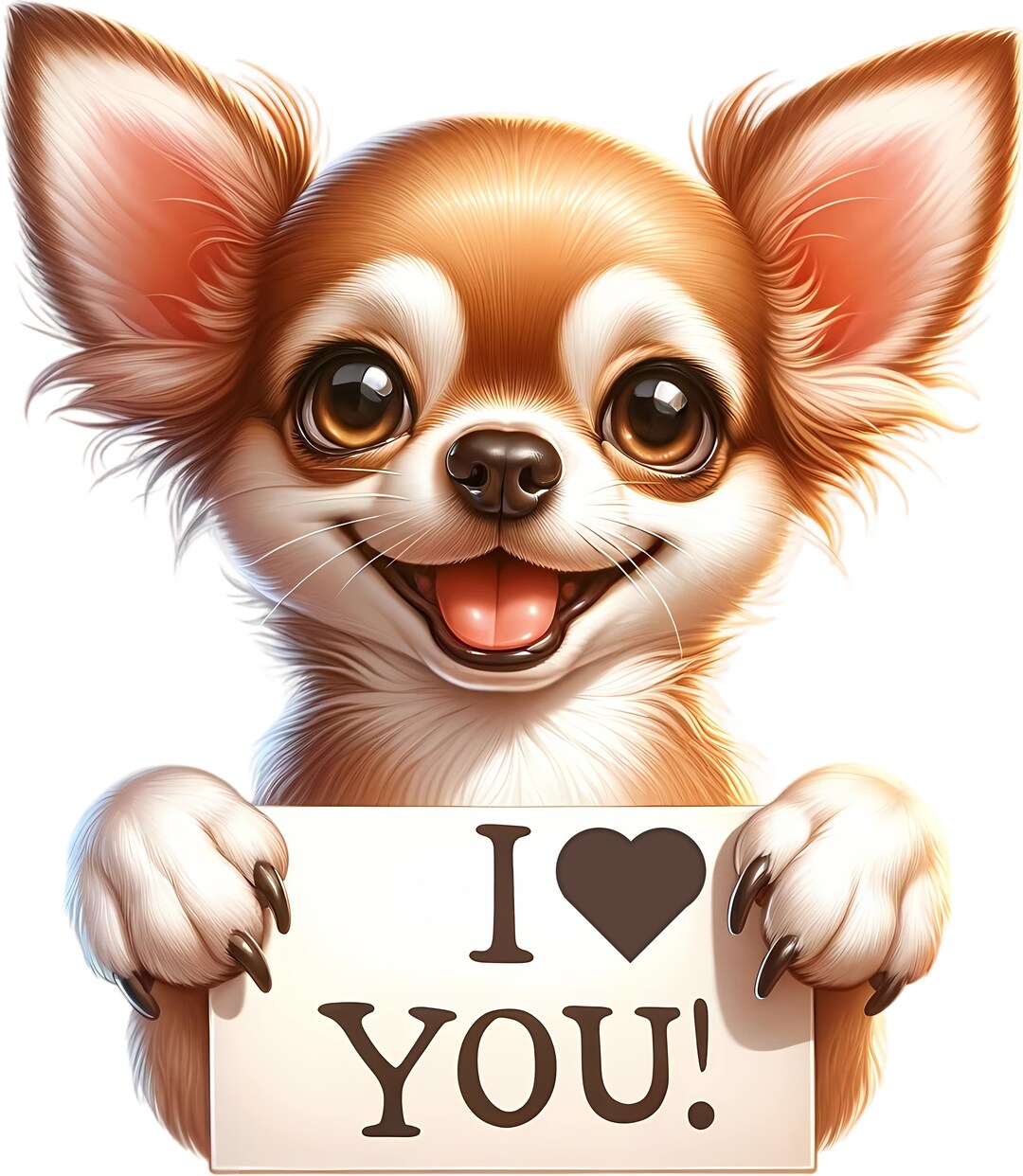 Dogs Holding i Love You Signs Stickers Dog Stickers - Etsy