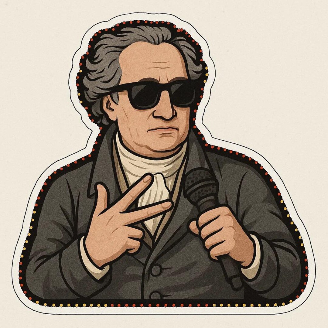 Goethe Sticker With Sunglasses and Slam Microphone the Classic as a ...
