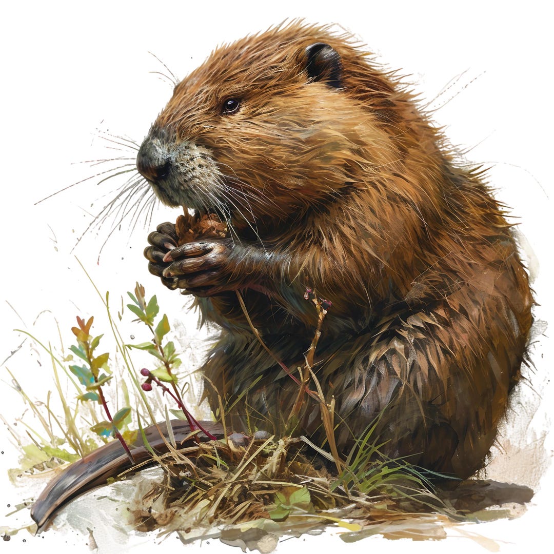 4X Beaver Stickers Funny Car Stickers Forest Animals Wood Rodents Vinyl ...