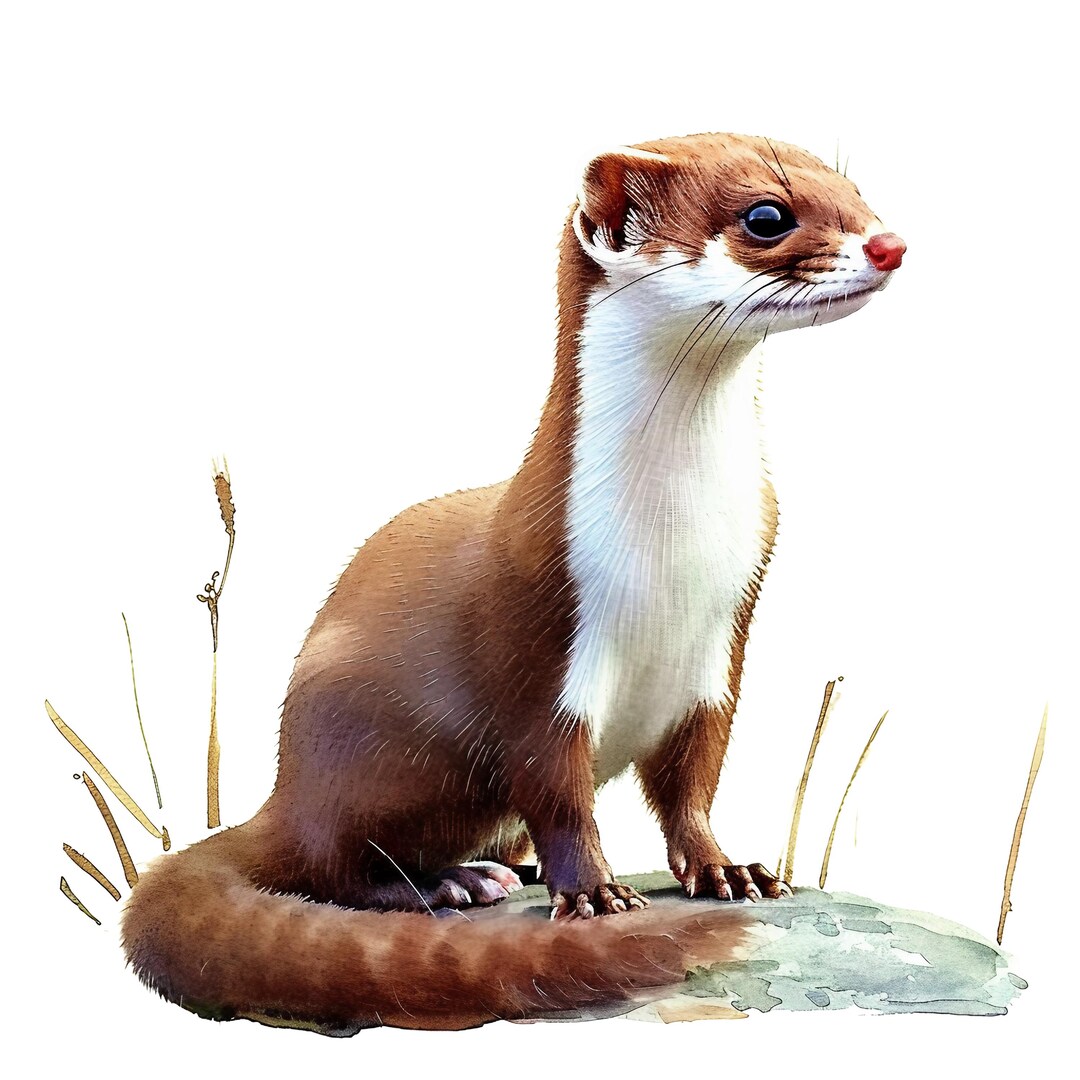 4X Weasel Sticker Set Car Stickers Forest Animals Ermine Marten Funny ...