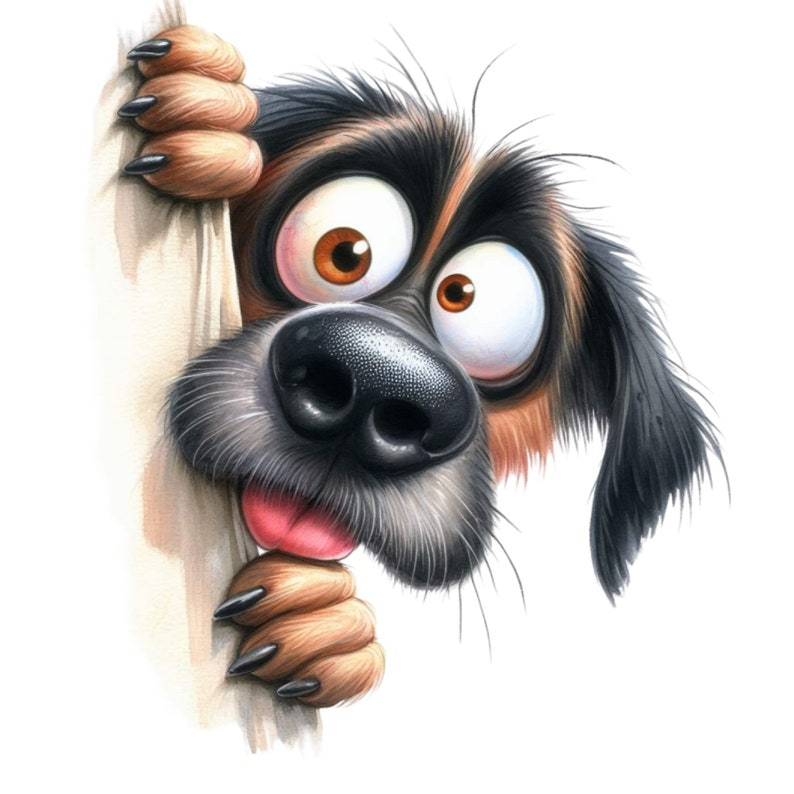 Funny Peeking Dog Car Decal Dog Sticker - Etsy UK