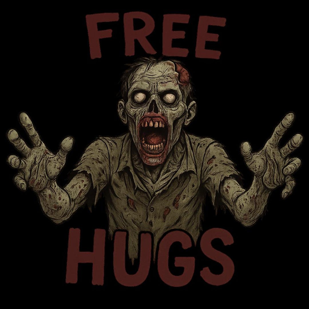 Sticker Zombie Free Hugs Car Sticker Weatherproof Outdoor Vinyl Sticker ...