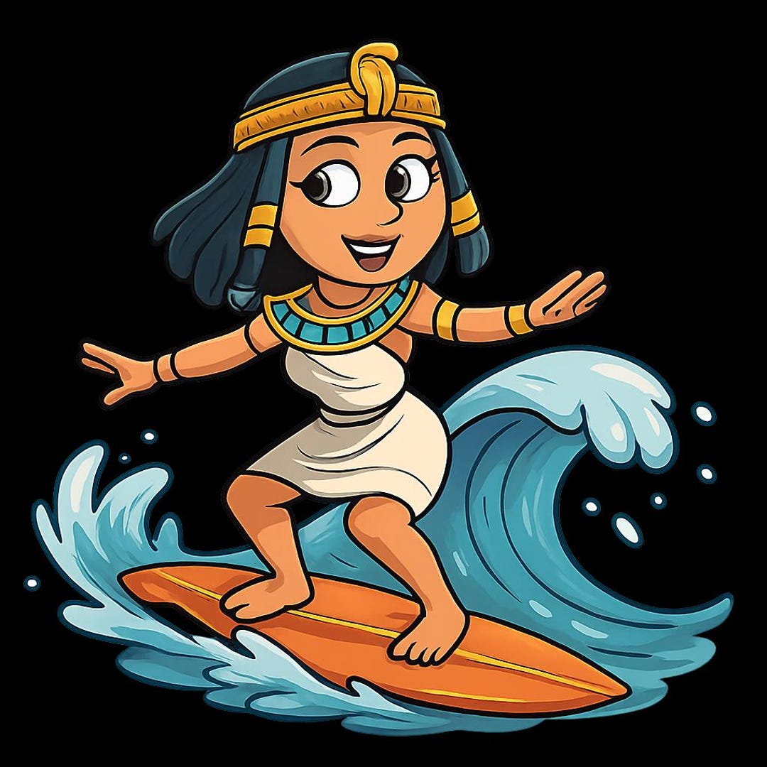 Sticker Cleopatra Surfing Car Sticker Weatherproof Outdoor Vinyl ...