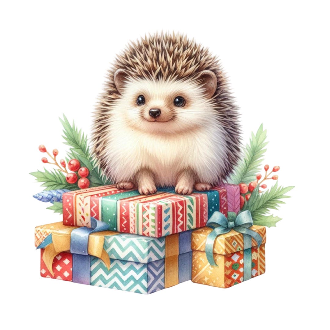 Cute Christmas Baby Animal Sticker Set 9x9 Cm – Cute Baby Animals in ...