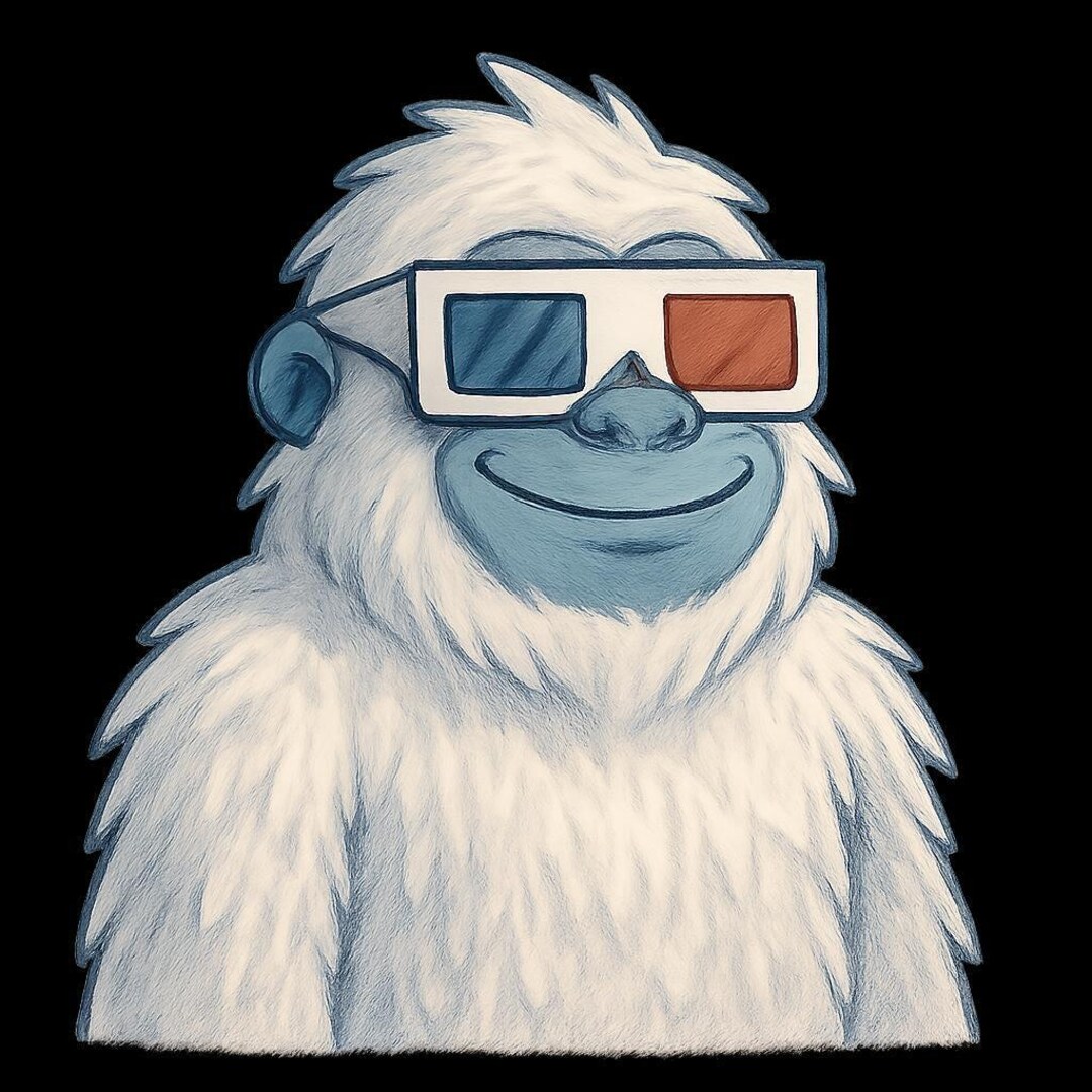 2X Sticker Yeti With 3D Glasses Car Sticker Weatherproof Outdoor Vinyl ...