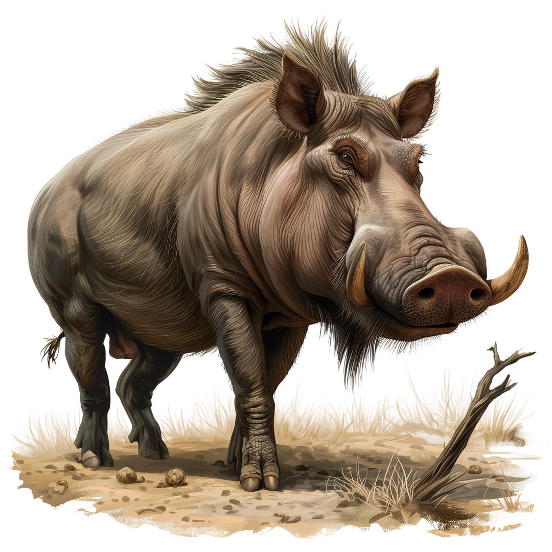 5X Warthog Sticker Set Watercolor Car Stickers Safari Animal Realistic ...