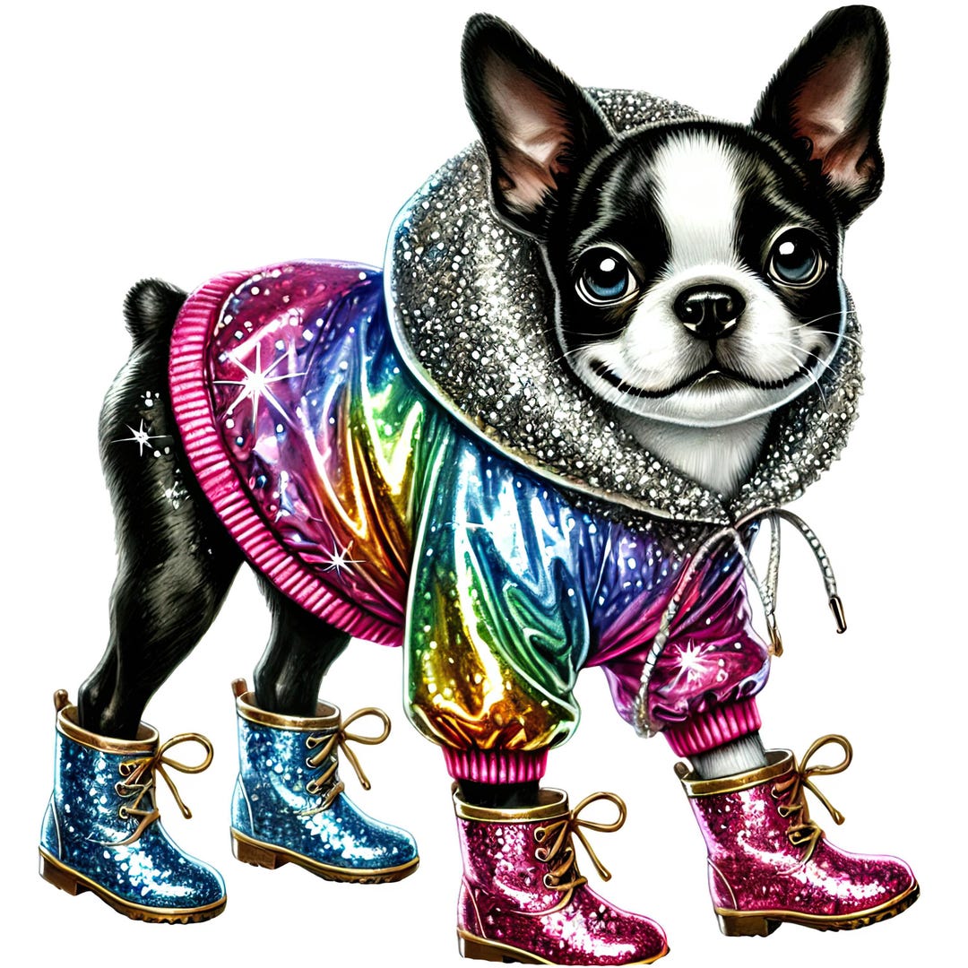 Boston Terrier Car Sticker – Weatherproof Dog Sticker Set for Car ...