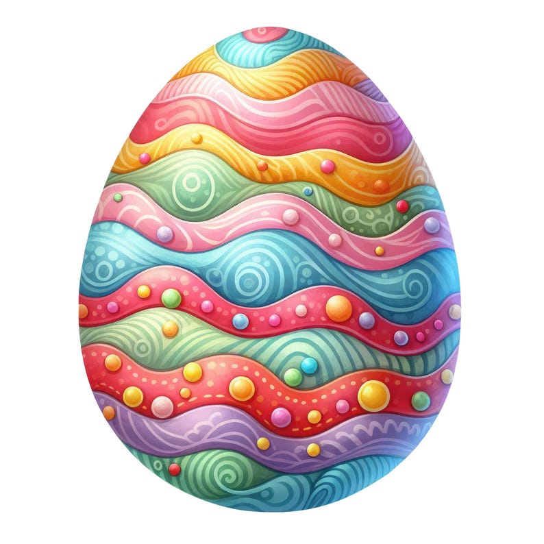 4x Watercolor Easter Egg Stickers, 4 Different Designs | Cute Easter ...