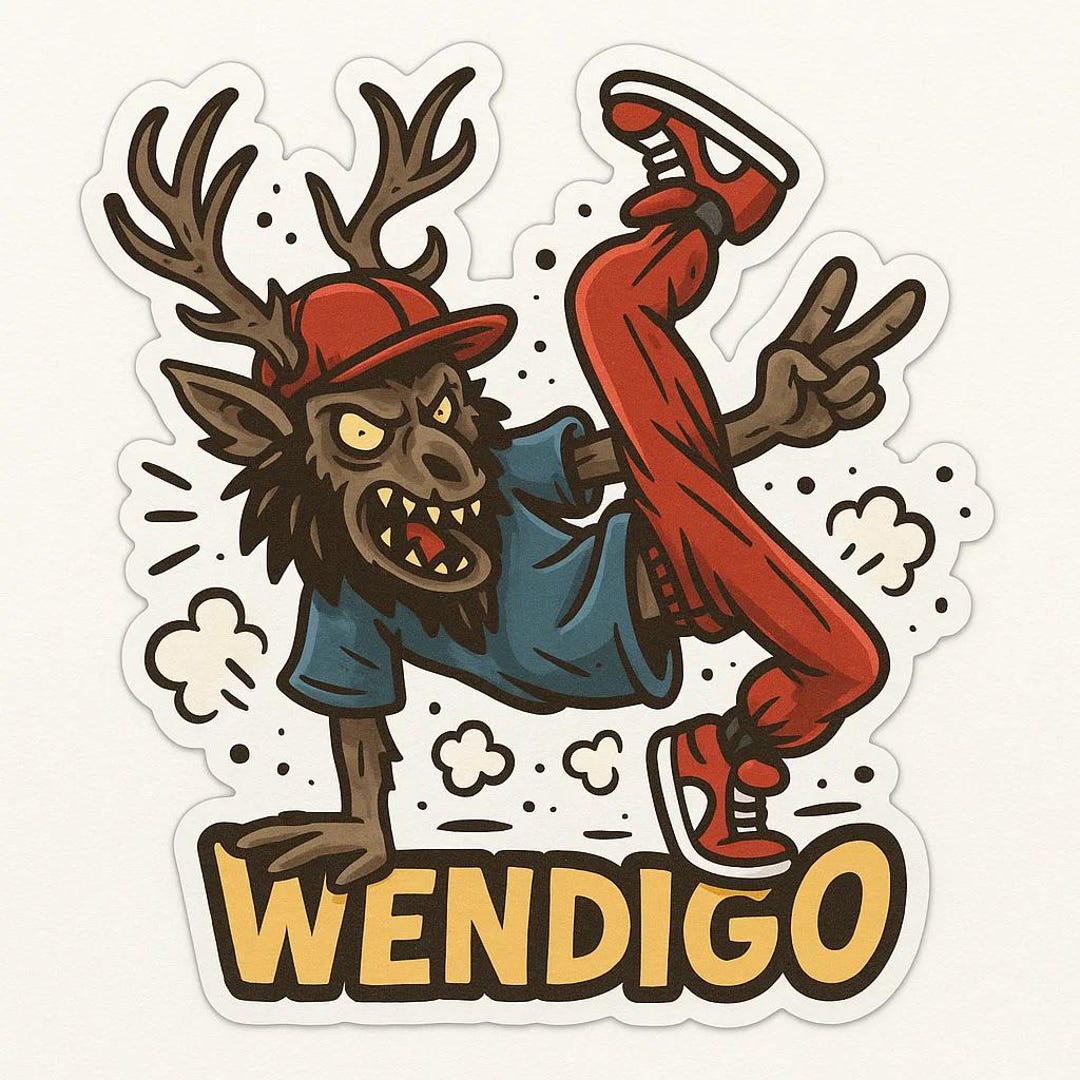 2X Wendigo as Street Dancer Stickers – Wild Car Sticker – Weatherproof ...