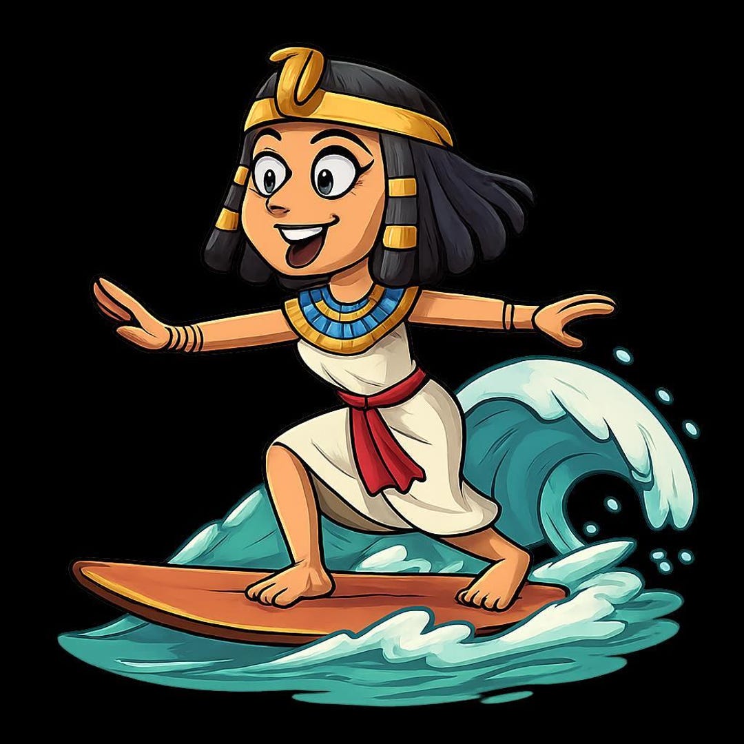 Sticker Cleopatra Surfing Car Sticker Weatherproof Outdoor Vinyl ...