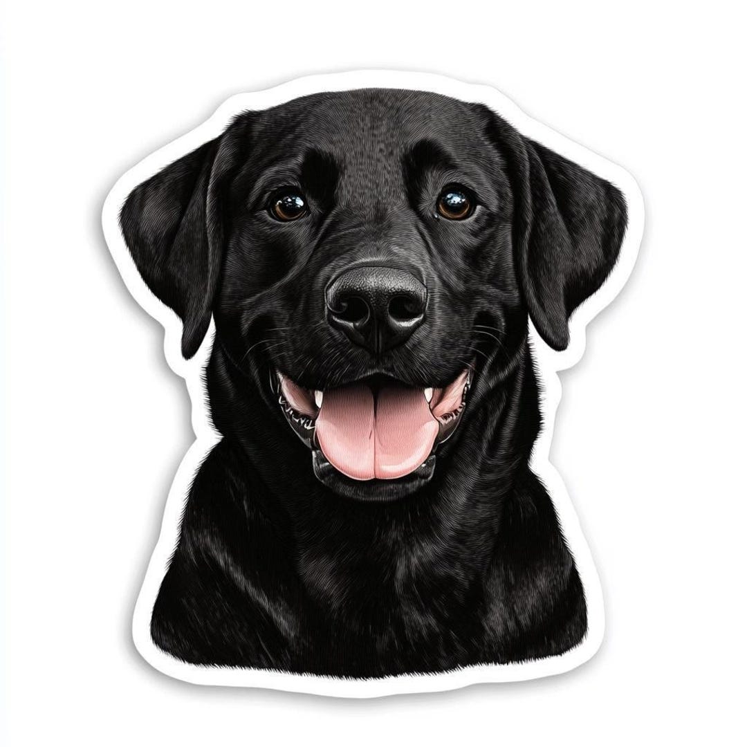 Watercolor Labrador Retriever Car Sticker – Weatherproof Dog Stickers ...