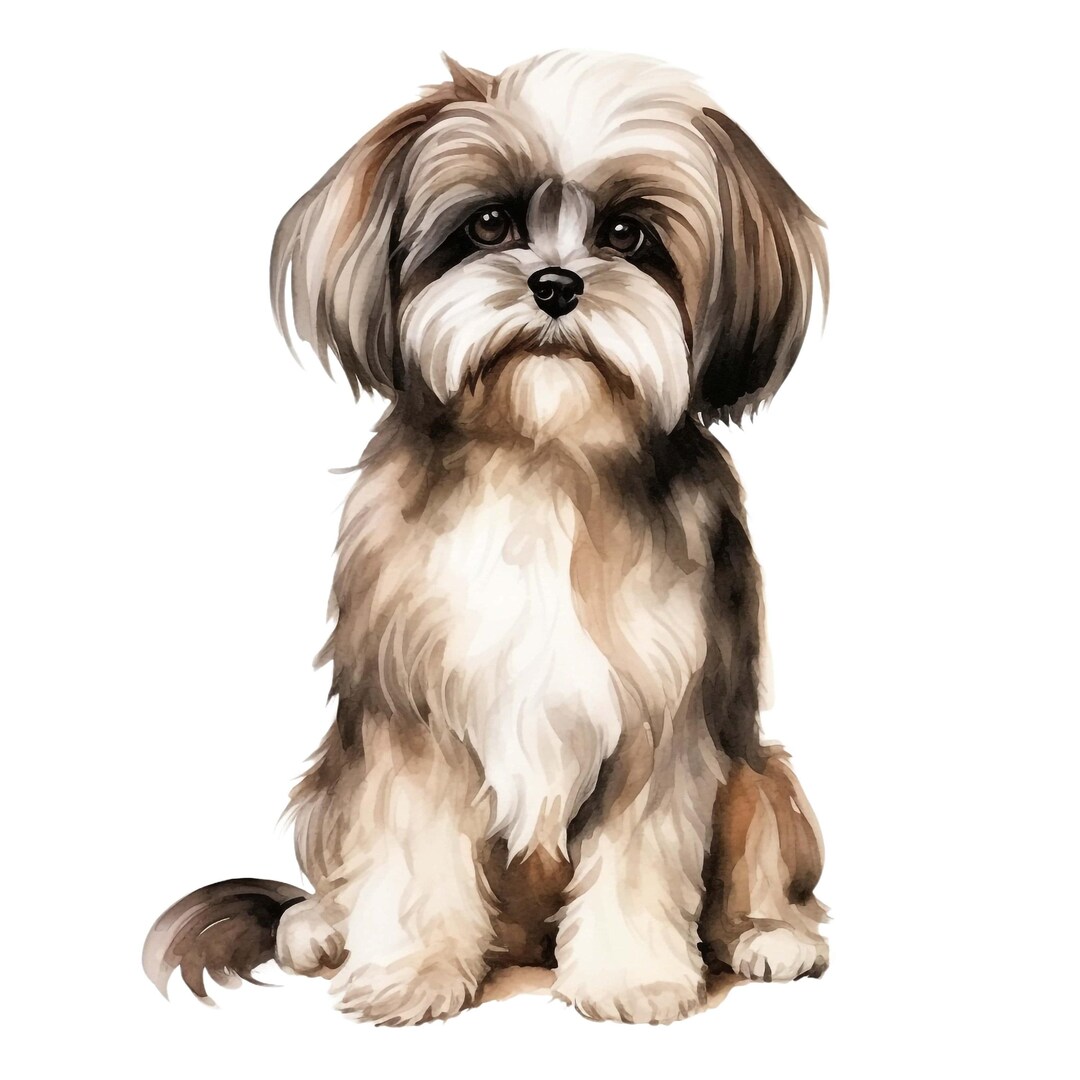 Watercolor Shih Tzu Dog Car Decal – Weatherproof Dog Sticker for Car ...