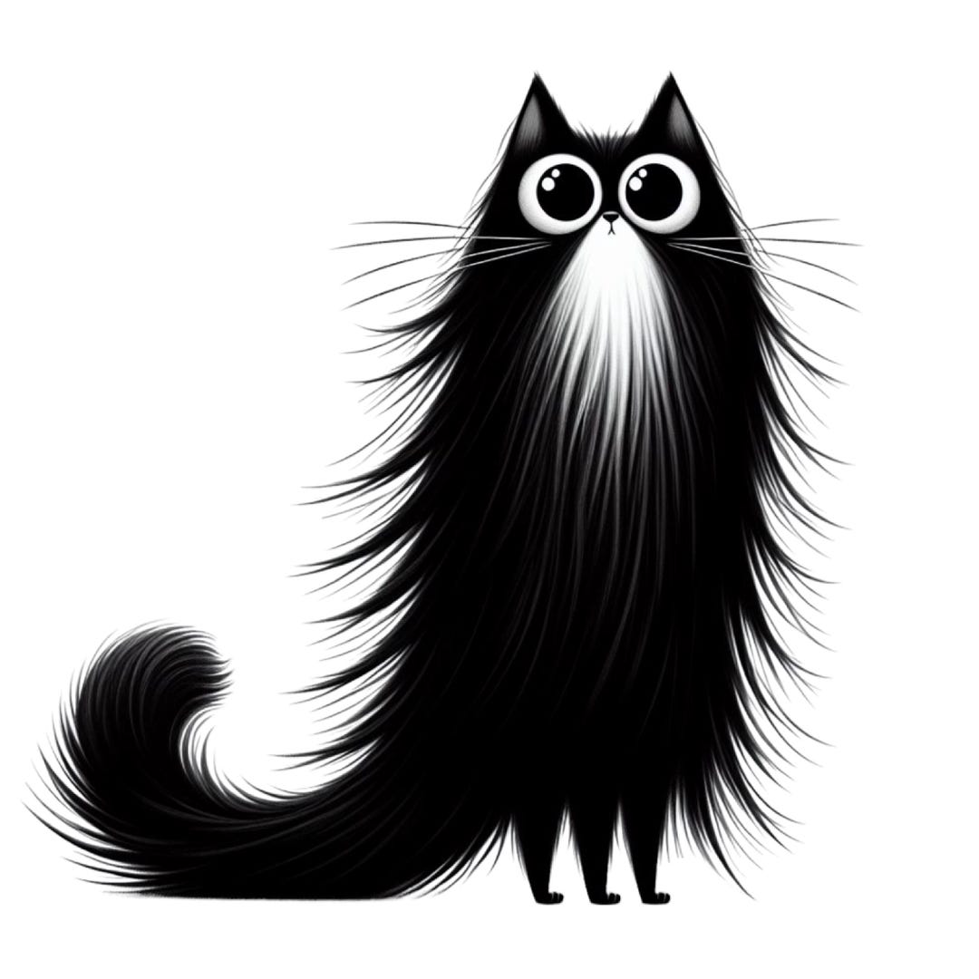 4X Playful Black Cat Stickers Whimsical Cat Stickers, Magical Car ...