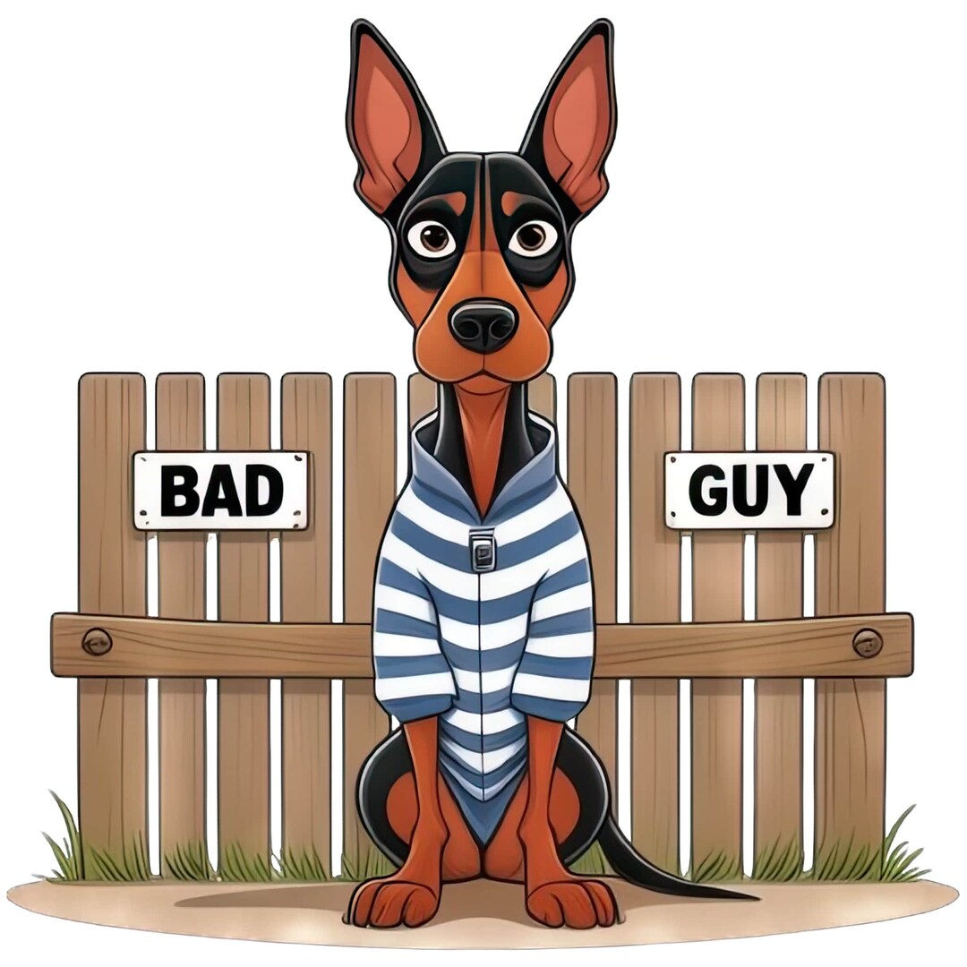 2X Cute Villain Dogs in Prison Pajama Car Sticker Dog Sticker - Etsy