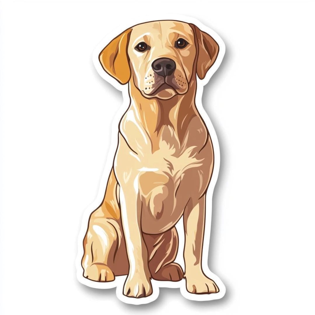 Watercolor Labrador Retriever Car Sticker – Weatherproof Dog Stickers ...