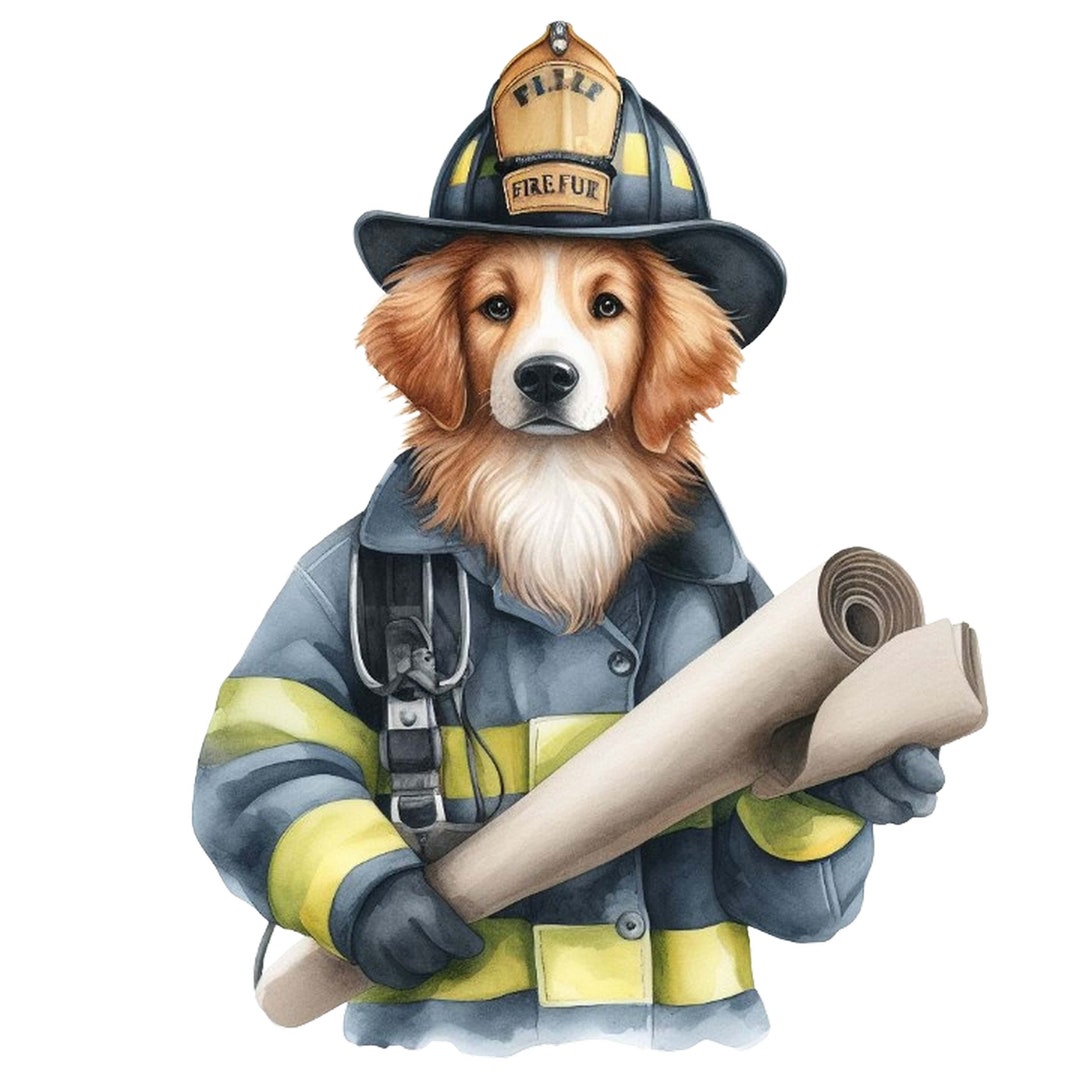 Fire Brigade Dog Car Sticker Dog Sticker - Etsy